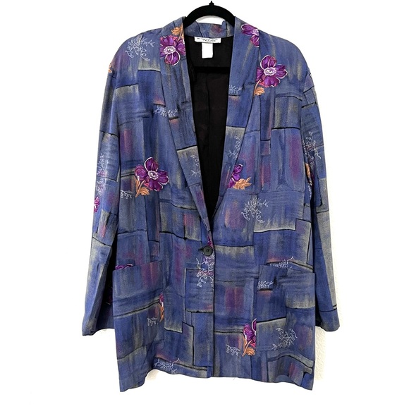 Kensington Square | Jackets & Coats | Vintage Summer Blazer Floral ...